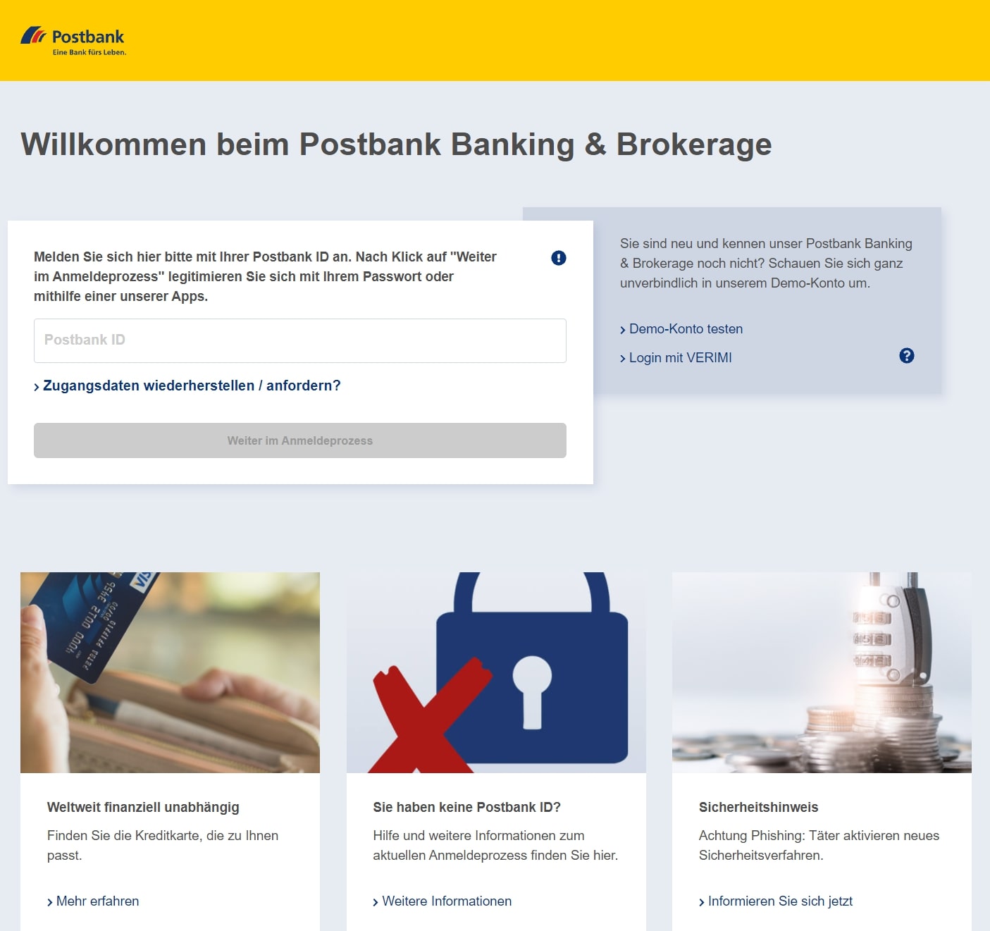 Warnung vor Phishing E-Mails – Onlinewarnungen
